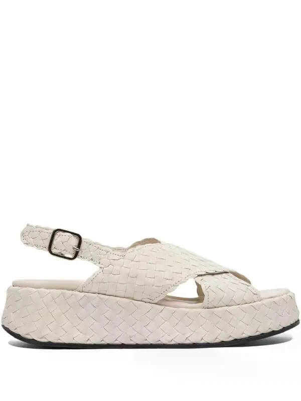 TONI PONS Woven Leather Platform Sandals