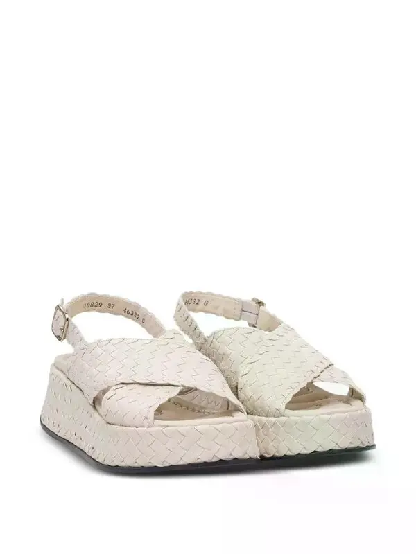 TONI PONS Woven Leather Platform Sandals