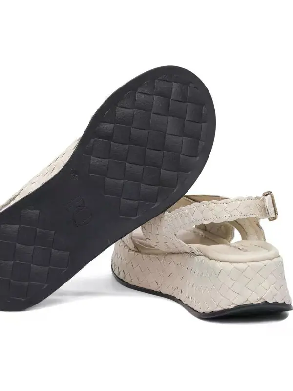 TONI PONS Woven Leather Platform Sandals