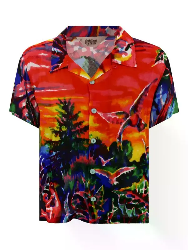 BRAIN DEAD Printed Short-sleeve Shirt