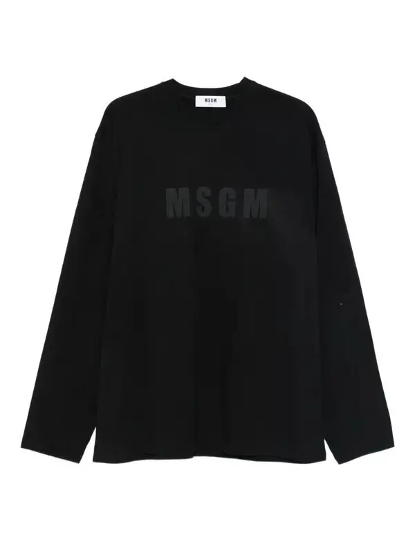 MSGM Logo-print Long-sleeve T-shirt