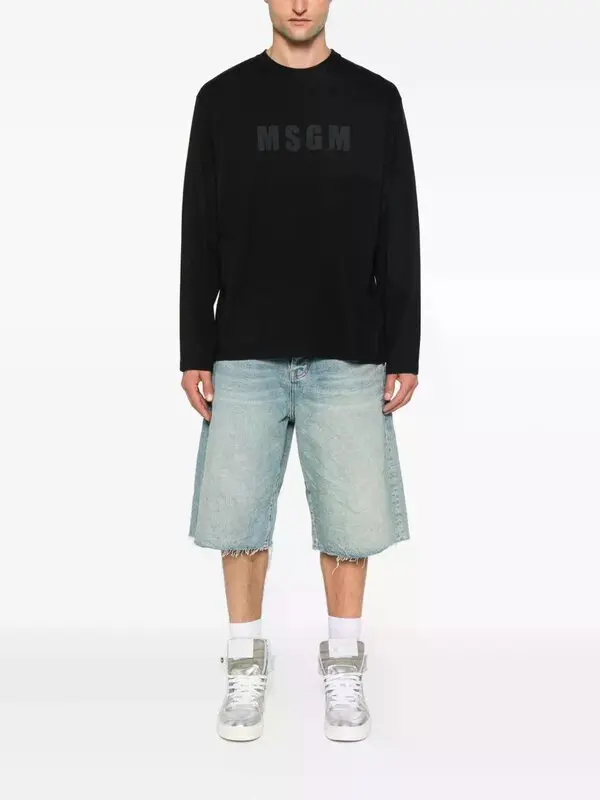 MSGM Logo-print Long-sleeve T-shirt
