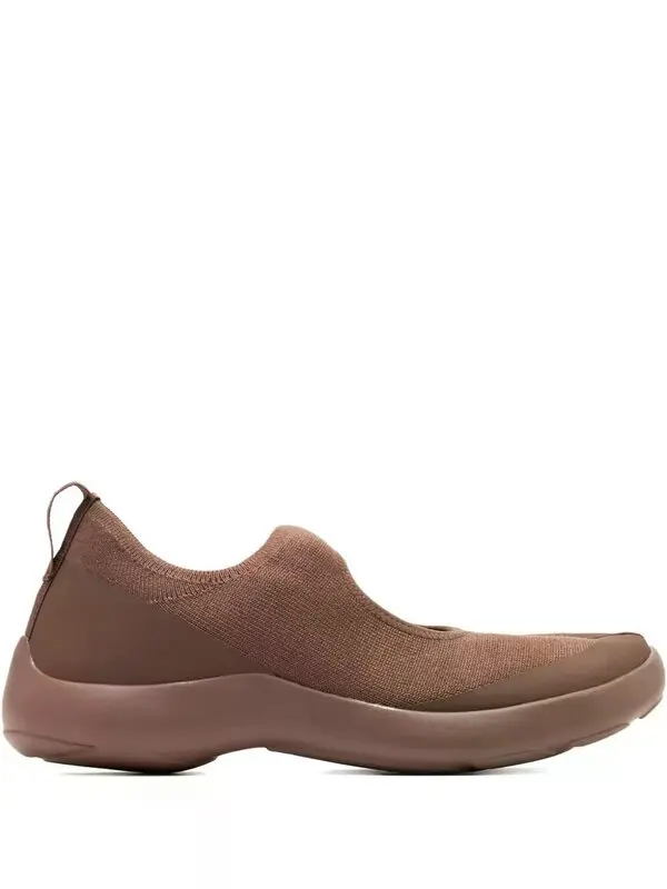 TABI FOOTWEAR Tabi Split-toe Knitted Ballet Flats - Brown