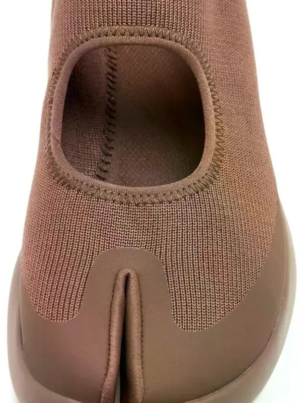 TABI FOOTWEAR Tabi Split-toe Knitted Ballet Flats - Brown
