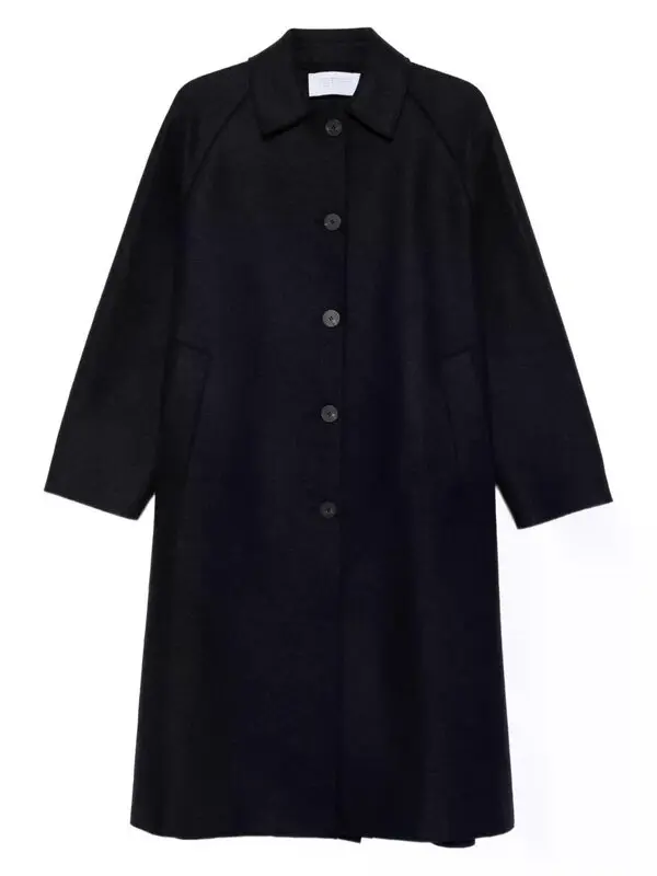 Harris Wharf London Button-front Raglan-sleeve Coat
