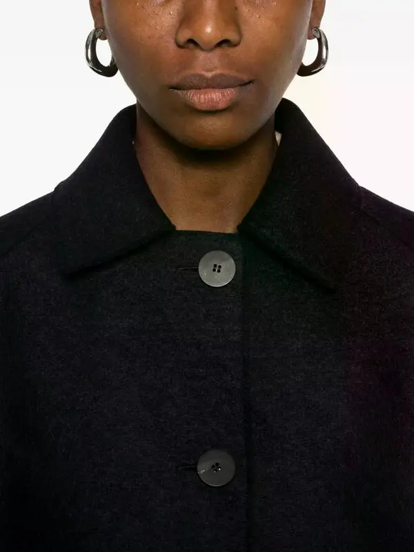 Harris Wharf London Button-front Raglan-sleeve Coat