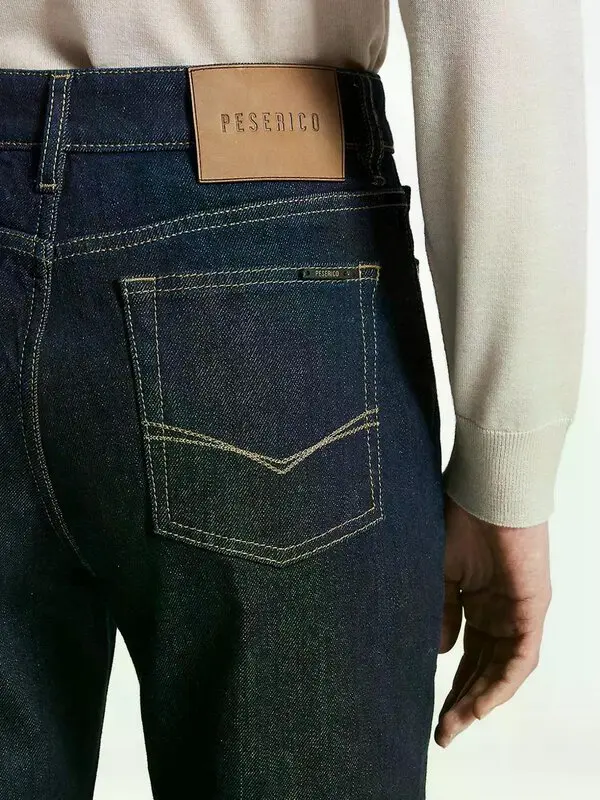 Peserico Five-pocket Cuffed Denim Jeans