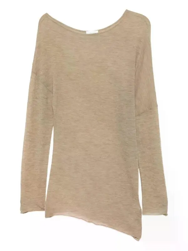 RUOHAN Cobia T-shirt With Asymmetric Design And Long Sleeves - Neutrals