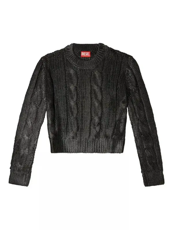 DIESEL® Cable-knit Sweater - Black