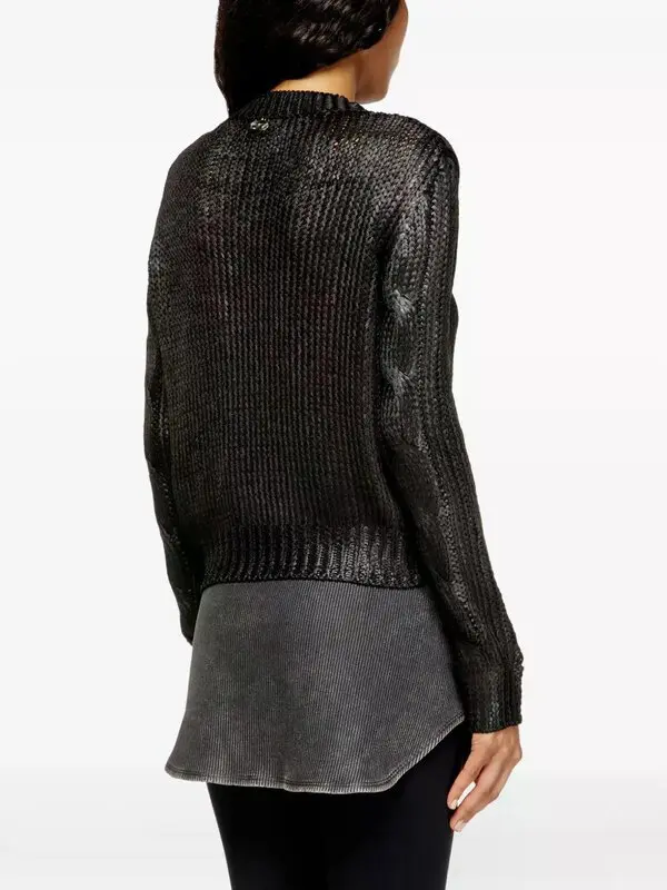 DIESEL® Cable-knit Sweater - Black
