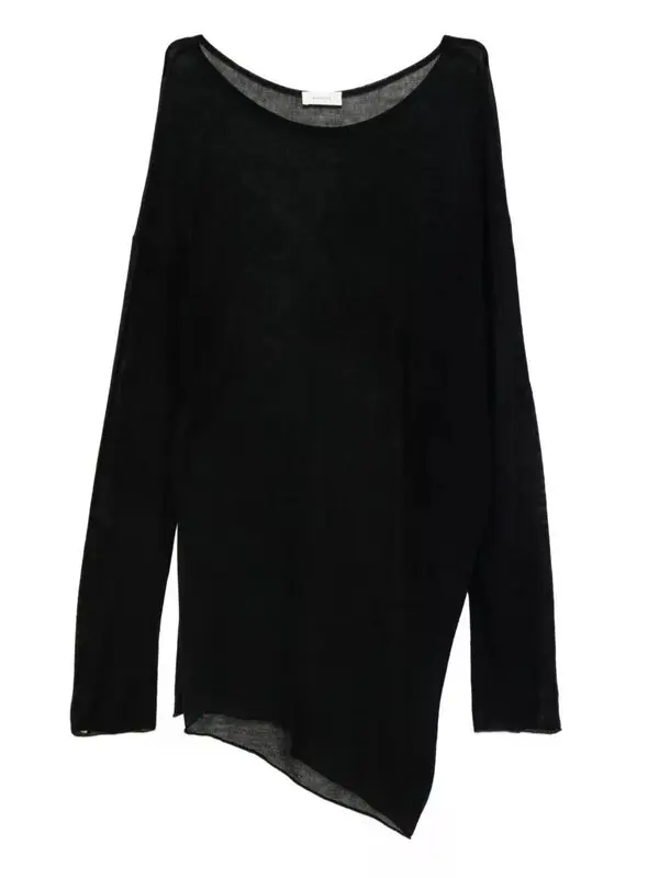 RUOHAN Cobia Asymmetric Long Sleeve T-shirt - Black