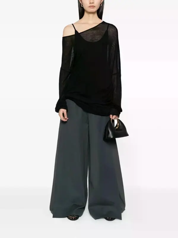 RUOHAN Cobia Asymmetric Long Sleeve T-shirt - Black