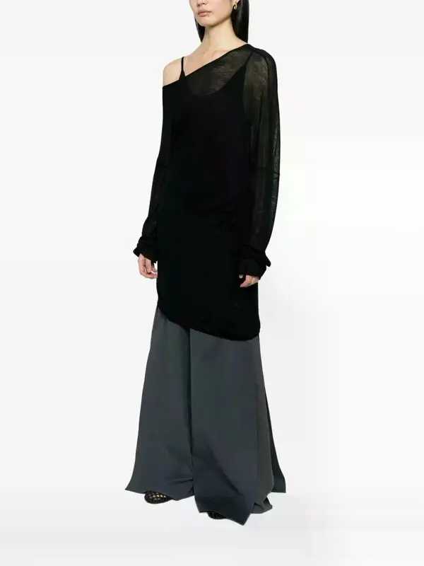 RUOHAN Cobia Asymmetric Long Sleeve T-shirt - Black