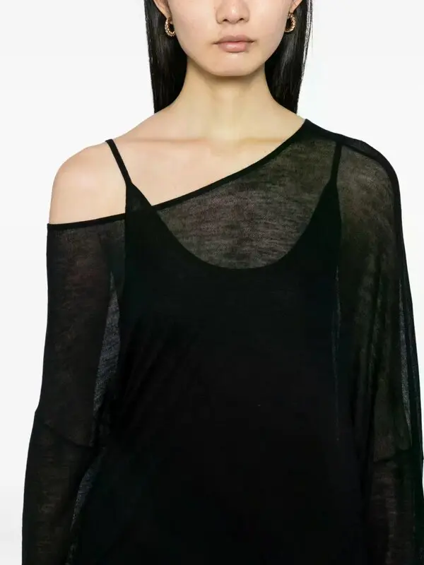 RUOHAN Cobia Asymmetric Long Sleeve T-shirt - Black