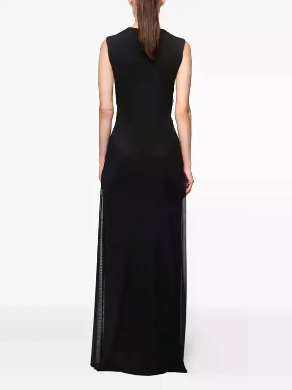 ATU BODY COUTURE Cross-panel Pleated Maxi Dress - Black