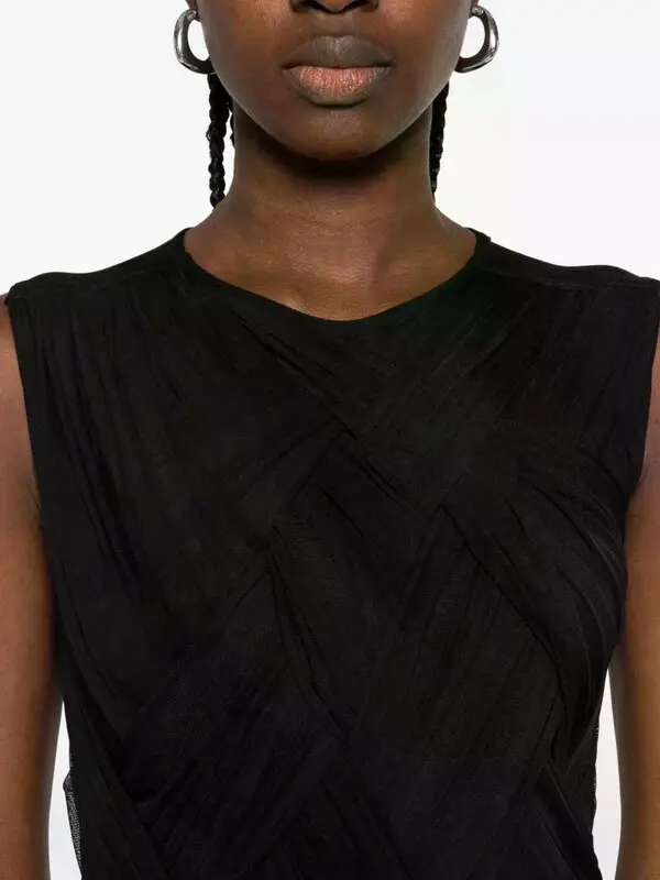 ATU BODY COUTURE Cross-panel Pleated Maxi Dress - Black