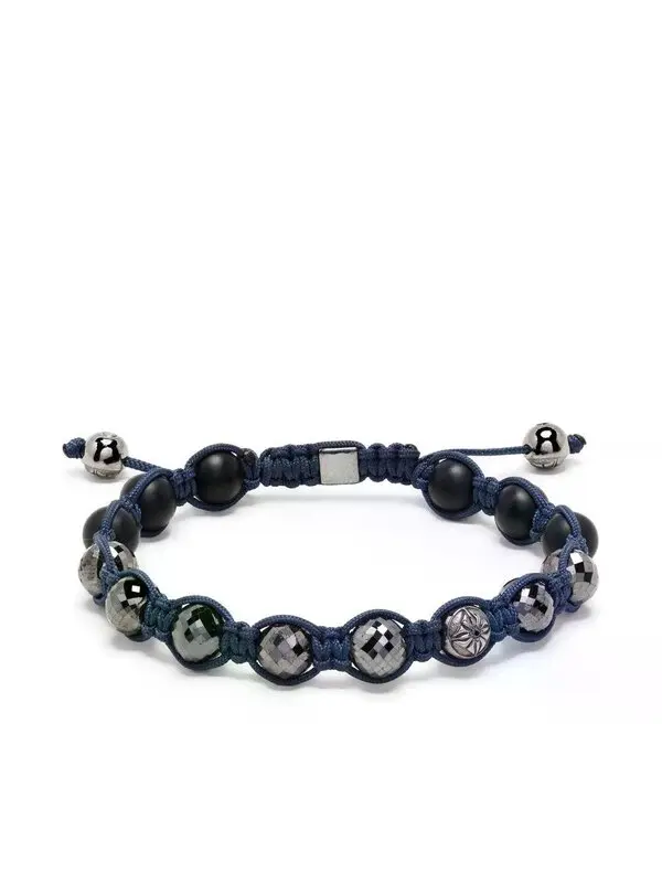 SHAMBALLA JEWELS Bead-detail Braided Bracelet - Blue