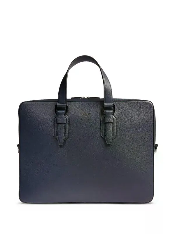 LANCEL Leather Laptop Bag With Buckle Detail - Blue