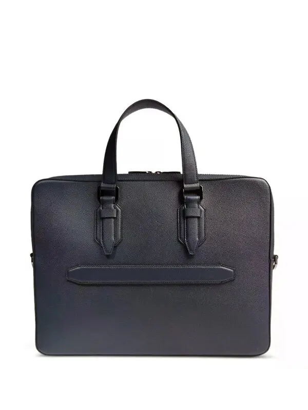 LANCEL Leather Laptop Bag With Buckle Detail - Blue