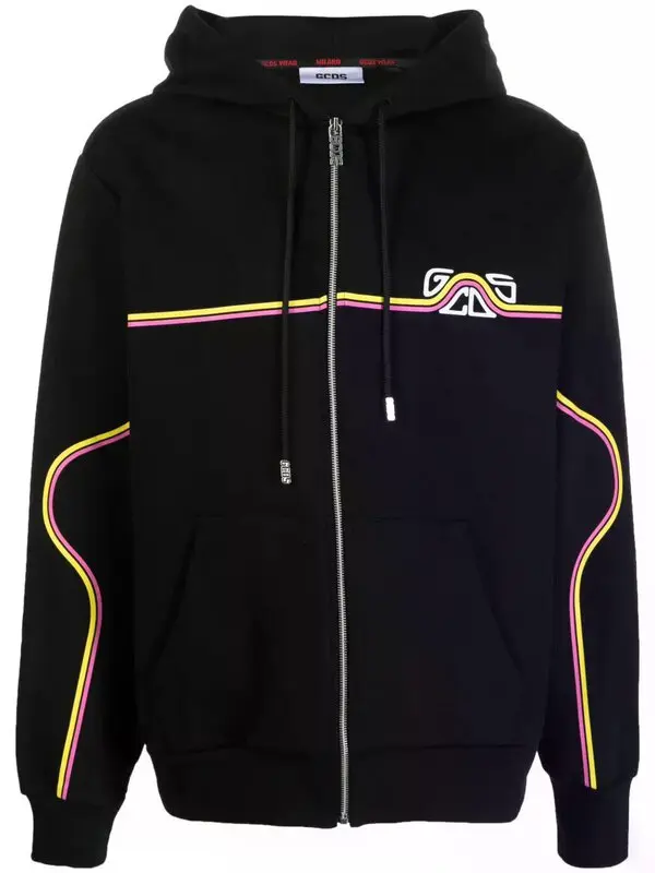 Gcds Logo-print Zip-up Hoodie