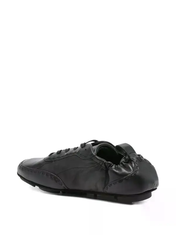 Fendi Lace-up Suede Sneakers - Black