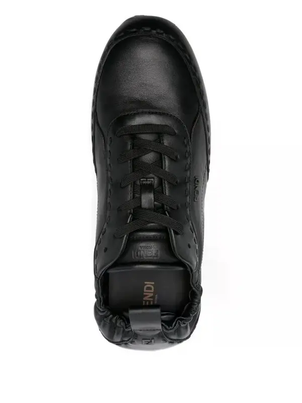 Fendi Lace-up Suede Sneakers - Black