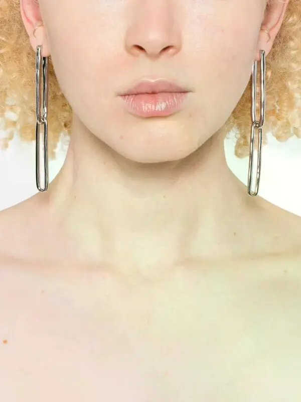 JIL SANDER Rectangle-link Earrings
