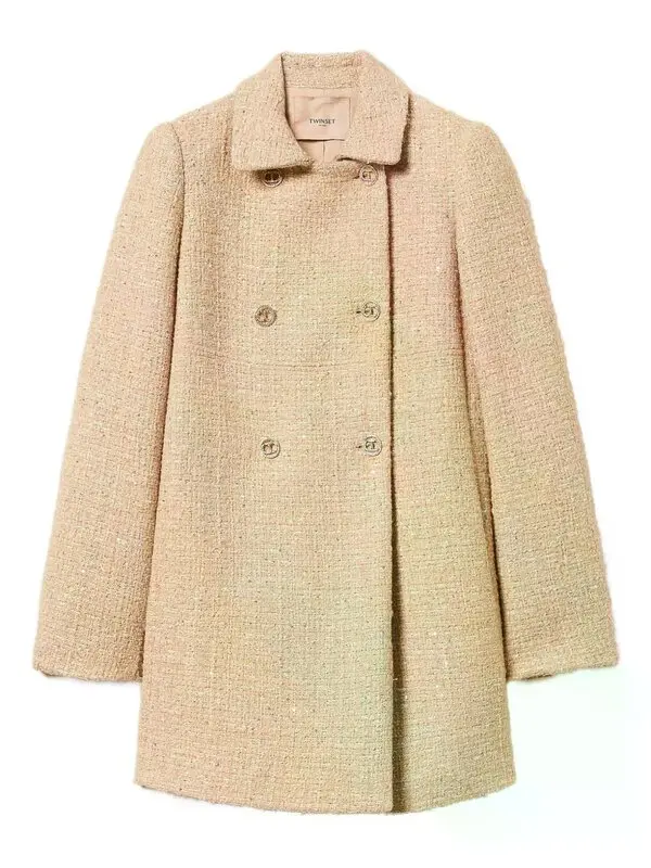 TWINSET Sequin-embellished Bouclé Coat