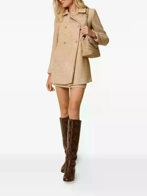 TWINSET Sequin-embellished Bouclé Coat