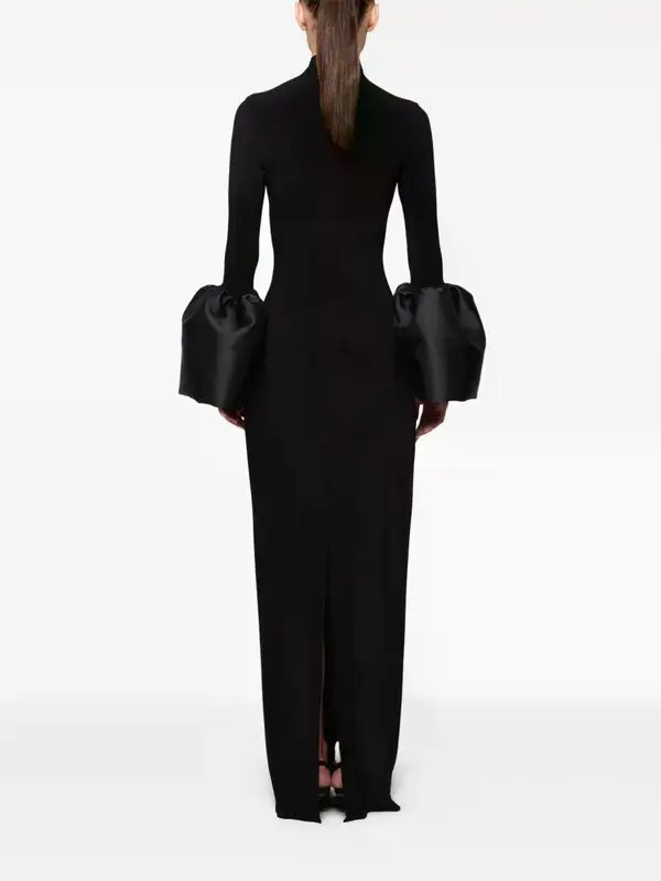 ATU BODY COUTURE Mock Neck Bell Sleeve Midi Dress