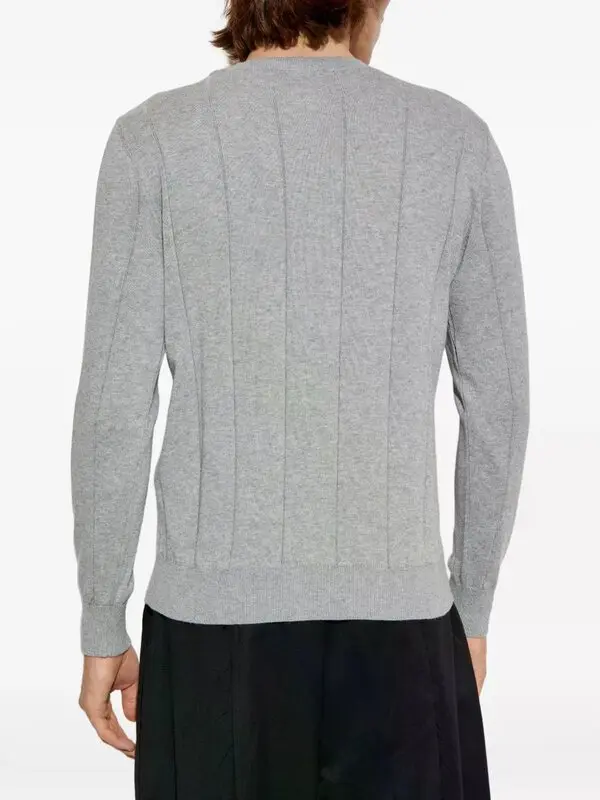 Eleventy Vertical-ribbed Cotton Sweater
