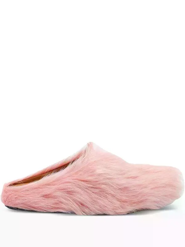 Marni Calf-hair Slip-on Mules - Pink