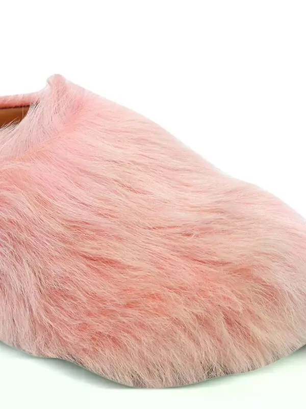 Marni Calf-hair Slip-on Mules - Pink