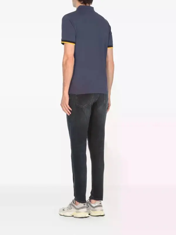 K-WAY Two-button Cotton Polo Shirt - Blue