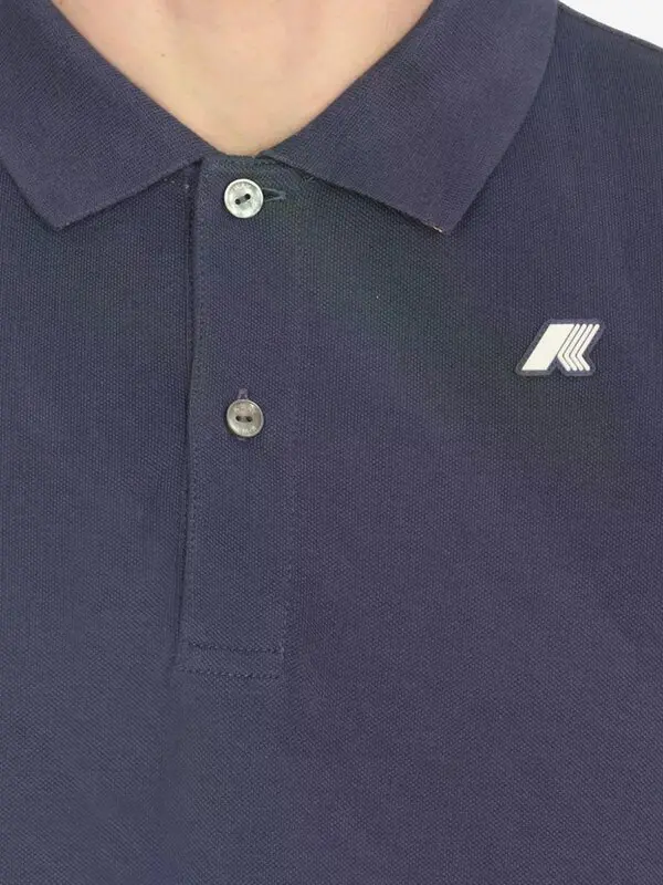 K-WAY Two-button Cotton Polo Shirt - Blue