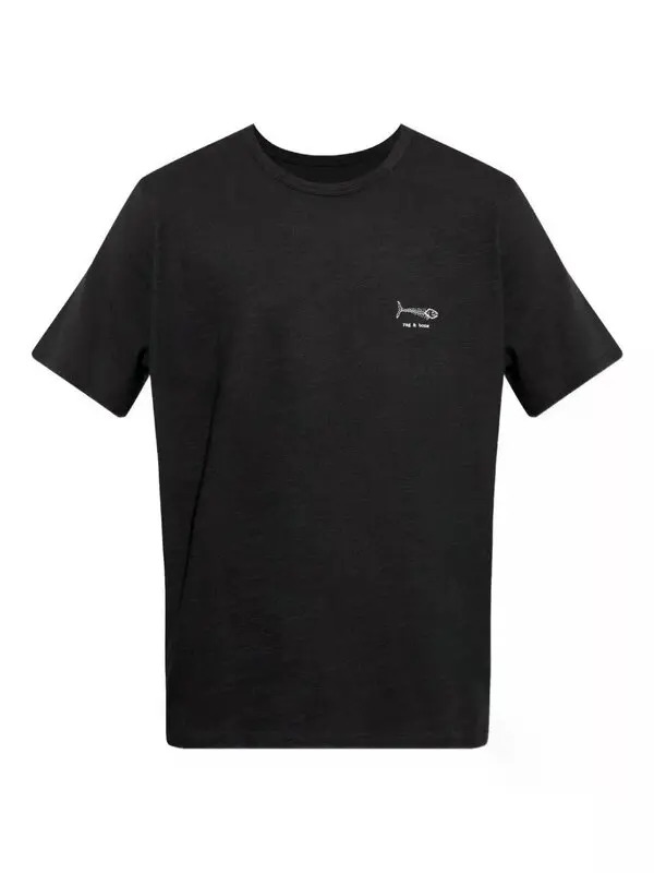 Rag & Bone Fish-embroidered Cotton T-shirt