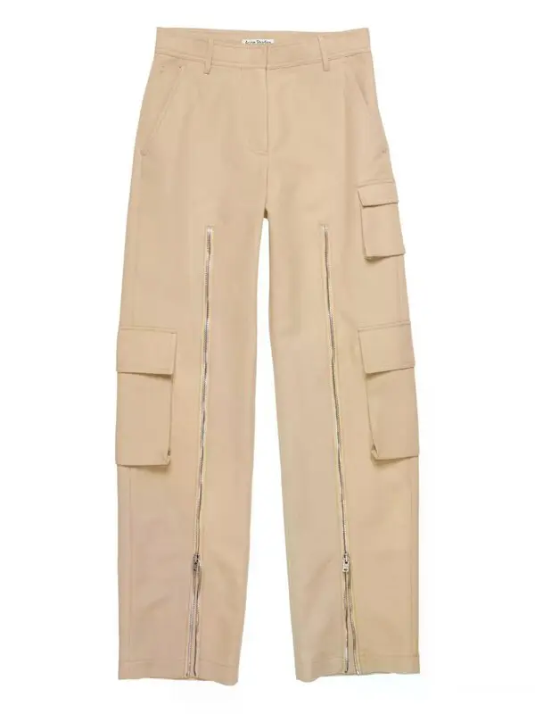 Acne Studios Zip-detail Cargo Trousers - Neutrals