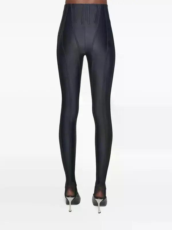 MUGLER Panelled Corseted Leggings