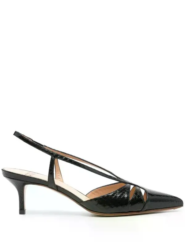 FRANCESCO RUSSO Snakeskin-effect Leather Pumps