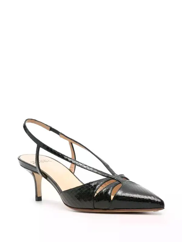 FRANCESCO RUSSO Snakeskin-effect Leather Pumps