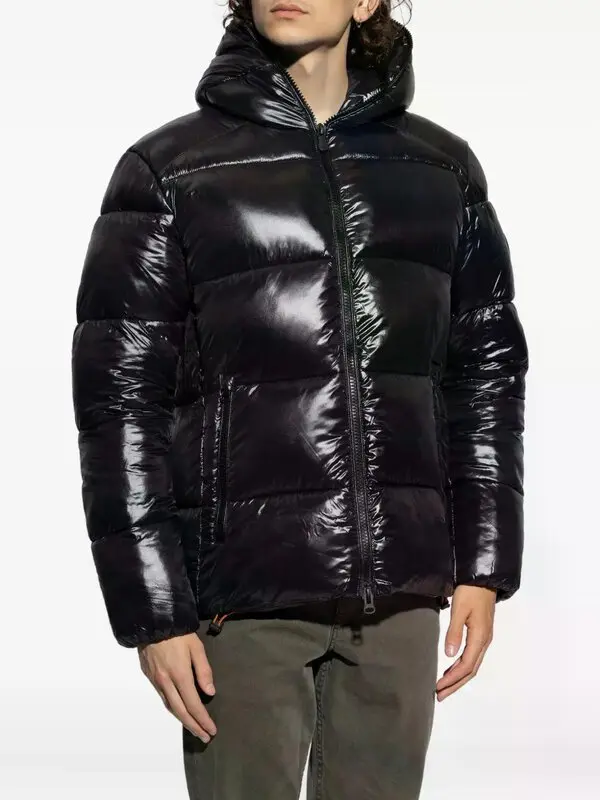 SAVE THE DUCK Hooded Puffer Jacket - Black