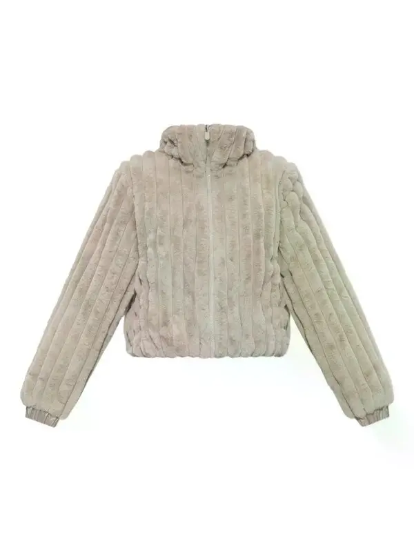 SAVE THE DUCK Ribbed-texture Zip-front Jacket