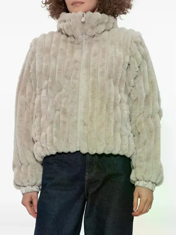 SAVE THE DUCK Ribbed-texture Zip-front Jacket