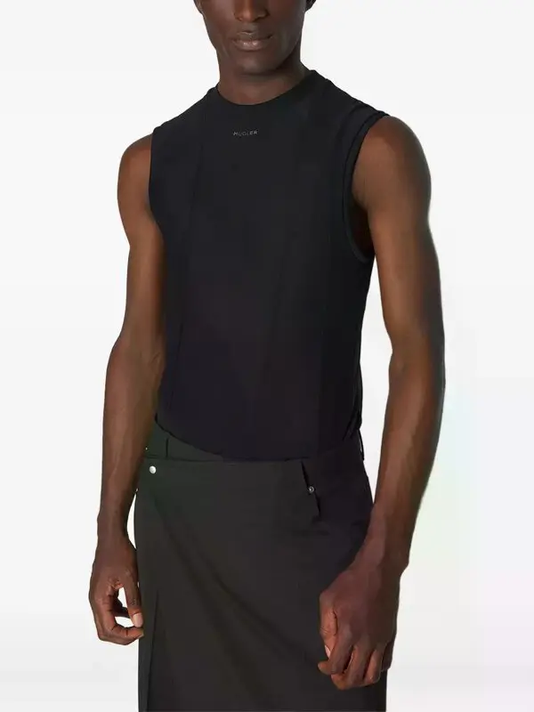 MUGLER Paneled Sleeveless Tank Top