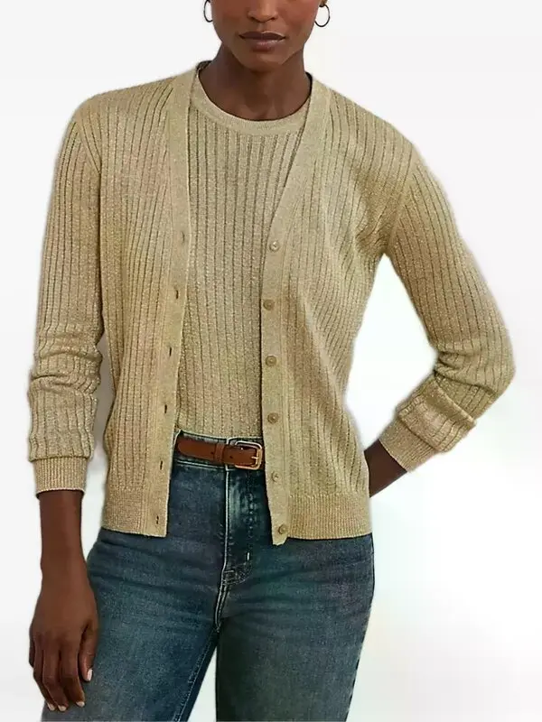 Ralph Lauren Ribbed Button Cardigan