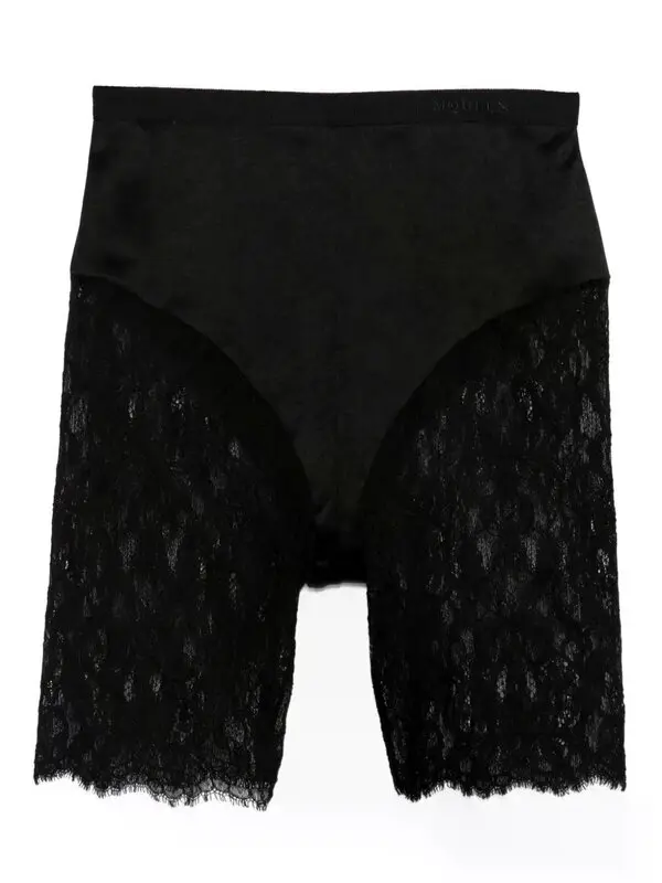 Alexander McQueen Lace-panelled Shorts - Black