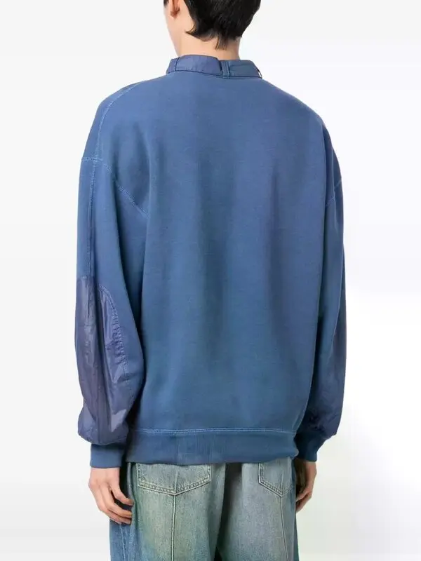 MARANT Panelled Half-zip Sweatshirt - Blue