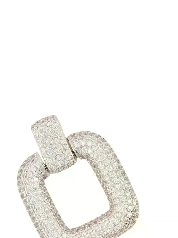 SELF-PORTRAIT Crystal Square Earrings