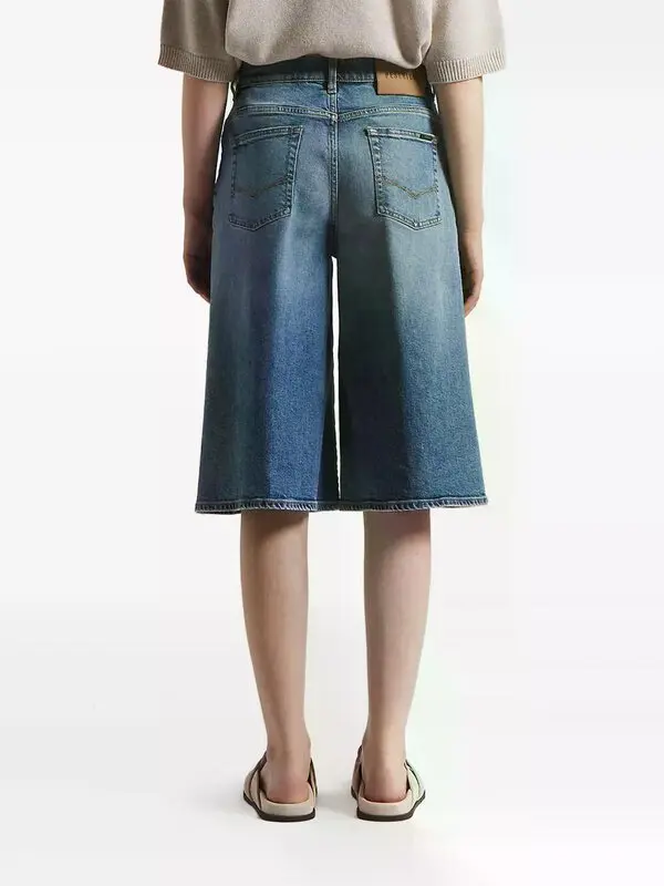 Peserico Denim Knee-length Shorts
