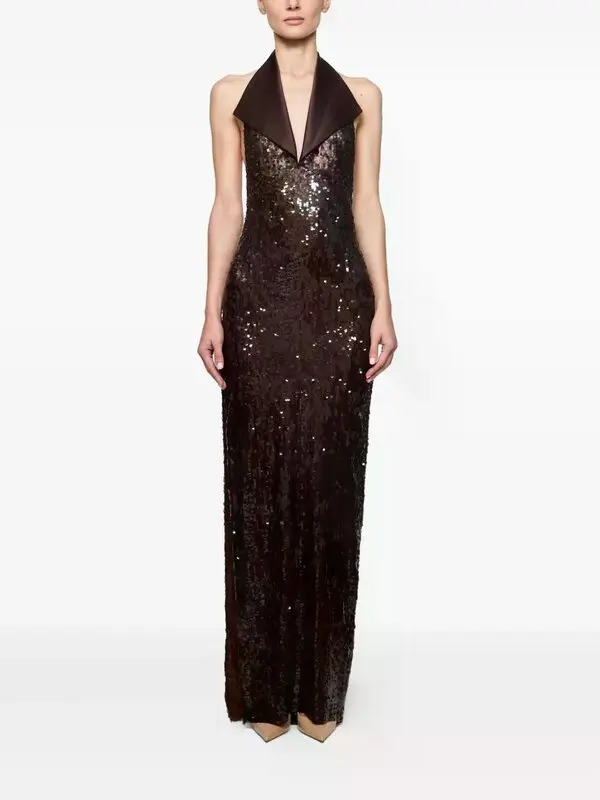 ATU BODY COUTURE Halterneck Sequin Midi Dress